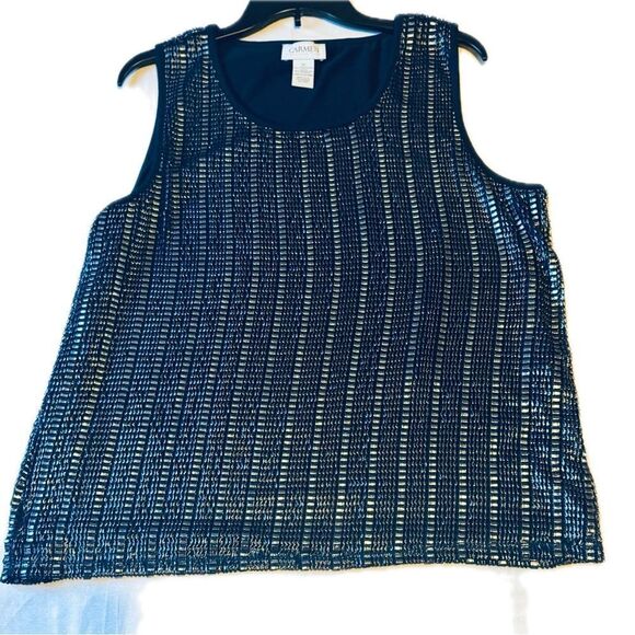 Carmen Marc Valvo | Tops | Carmen Marc Valvowomen Xl Navy Blue Lined ...